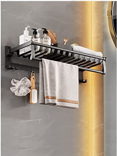 Hanrace 24Inch Towel Racks for Bathroom,Bathroom Storage,No-Drill Towel Rack,Wall Mounted Bath Towel Holder