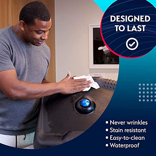 Sky Solutions Anti Fatigue Kitchen Mat – Genius Ergonomic Cushioned Floor Mats for Office or Home Standing Desk or Sink w/ Acupressure Massage Ball (Black)