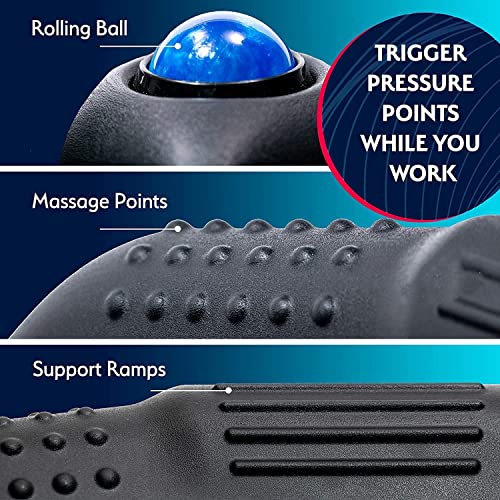 Sky Solutions Anti Fatigue Kitchen Mat – Genius Ergonomic Cushioned Floor Mats for Office or Home Standing Desk or Sink w/ Acupressure Massage Ball (Black)