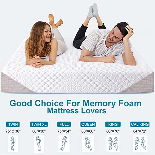 MUUEGM 10inch Memory Foam Mattress King Size,Cooling Gel Bamboo Charcoal Infusion Mattress in A Box,Medium Firm Mattress Breathable Cover,Made in USA,Supportive,CertiPUR-US Certified