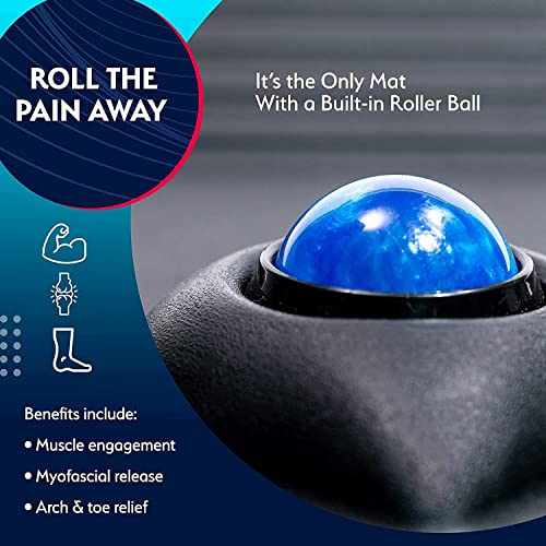 Sky Solutions Anti Fatigue Kitchen Mat – Genius Ergonomic Cushioned Floor Mats for Office or Home Standing Desk or Sink w/ Acupressure Massage Ball (Black)