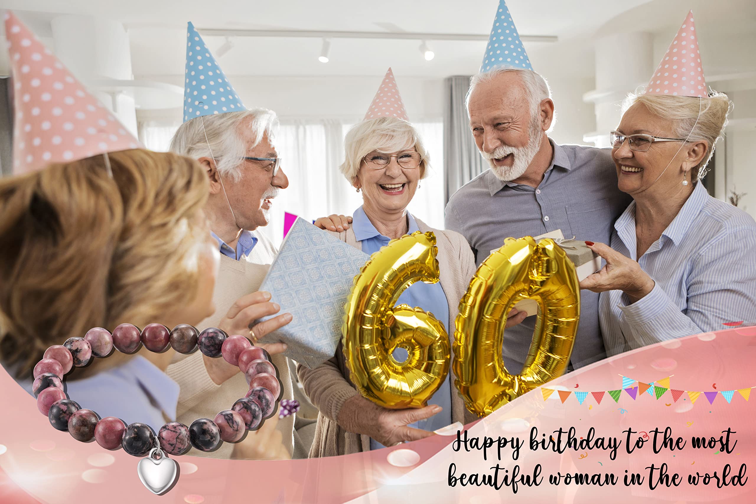 HGDEER 60th Birthday Decorations Gifts for Women Woman Under 10 5 20 Dollars
