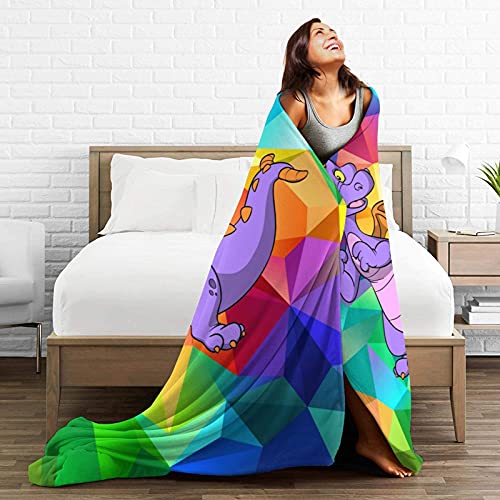 JIYINJI Figment Novelty Blanket Fleece Throw Blanket Super Soft Lightweight for Adults 80InX60In., Black5