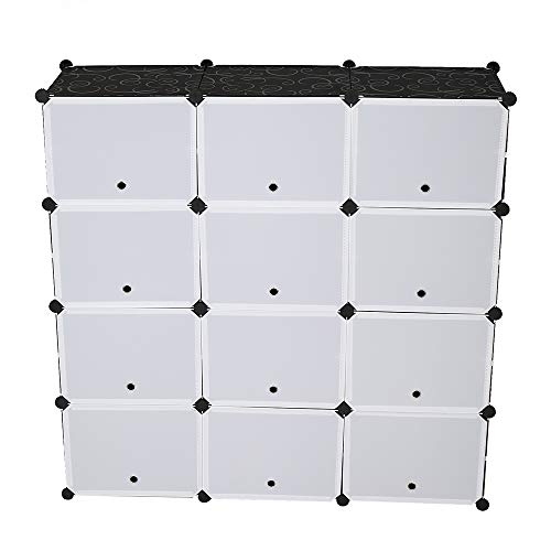 temipty Portable Shoe Rack Organizer 48 Pair Tower Shelf Storage Cabinet Stand Expandable for Heels, Boots, Slippers, 8 Tier Black