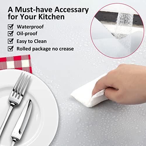 Large Silicone Heat Resistant Mat 78.7β x 15.7β, Nonslip Silicone Mats for Kitchen Counter, Countertop Protector, Nonstick Waterproof Craft Mat Table Placemat, Translucent-White