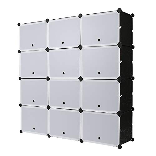 temipty Portable Shoe Rack Organizer 48 Pair Tower Shelf Storage Cabinet Stand Expandable for Heels, Boots, Slippers, 8 Tier Black