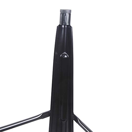 GIA 24-Inch Backless Counter Stool, Qty of 1, Matte Black with Black Vegan Leather Seat