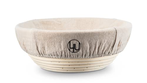 Sourdough Start Kit - Sourdough Bread Baking Supplies 2 Banneton Bread Proofing Basket Bowls, 2 Cloths, Whisk, Bread Lame, Dough Scraper, 2 Brushes - Sourdough Starter Kit Bread Making & Baking Tools