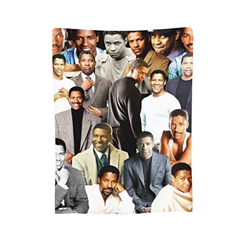 Blanket Denzel Washington Soft and Comfortable Wool Fleece Throw Blankets for Sofa Office car Camping Yoga Travel Home Decoration Cozy Plush Beach Blanket Gift