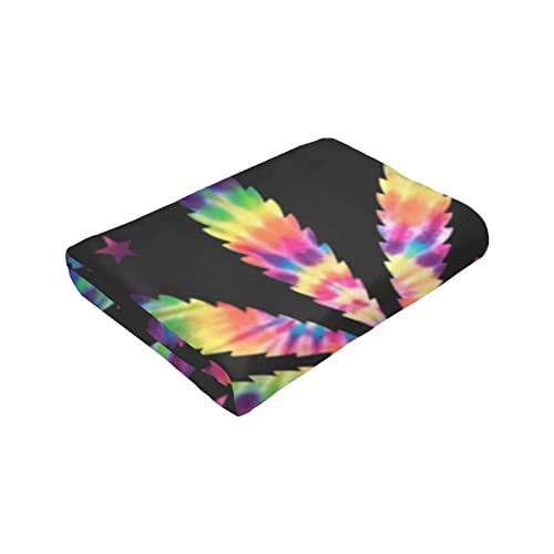 Stoner Chick 420 Weed Leaf Marijuana Pot Leaf Adult Kids Fleece Blanket Throw Blanket for Bedding Living Room Decor Sofa Blanket 80"X60"