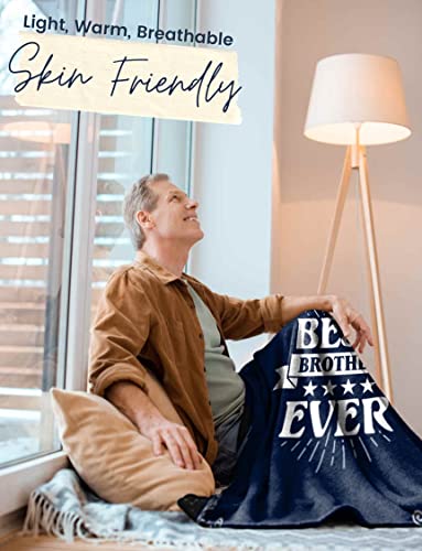 InnoBeta Brother Bed Flannel Throws, Best Brother Ever Blankets from Brother or Sister (50"x 65")