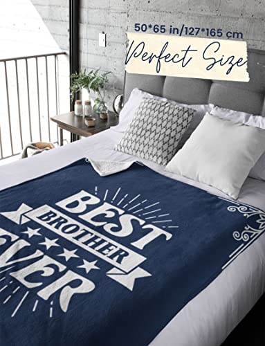 InnoBeta Brother Bed Flannel Throws, Best Brother Ever Blankets from Brother or Sister (50"x 65")