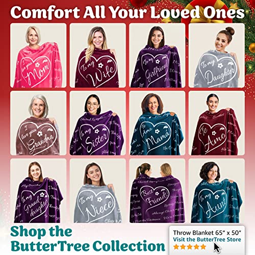 ButterTree Fleece Throw Blanket, Purple Gifts, Lightweight Blanket for Couch, Sofa, Bed, Camping, Traveling - Super Soft Cozy Microfleece Blanket - 65" x 50" (Purple)
