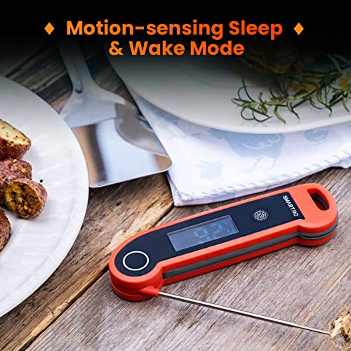 SMARTRO ST49 Digital Thermocouple Instant-Read Meat Thermometer for Food, Grilling, BBQ, Kitchen Cooking, Oil Deep Frying & Candy (Red)