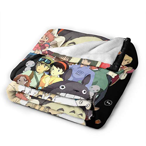 S-tudio Gh-ibli Super Soft Lightweight Microfiber Fuzzy Plush Throw Blanket 60"x50"