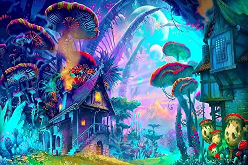 YISUMEI Trippy Mushroom Throw Blanket Colorful Forest Plant Fleece Blanket Soft Warm Cozy for Sofa Couch Bed 60"x80"
