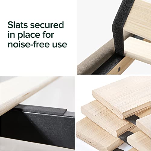 ZINUS Taylor Velvet Upholstered Platform Bed Frame with Split Headboard, Velvet Bed Frame, No Box Spring Needed, Easy Assembly, Latte, Full