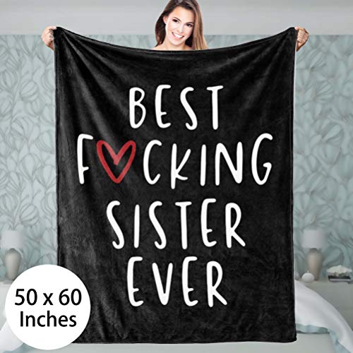 ukebobo Flannel Blanket – Gift for Sister, Siblings, BFF, Personalized Fleece Blanket for Birthday, Anniversary, Holiday, Valentine’s Day – 1 Sheet(02B)