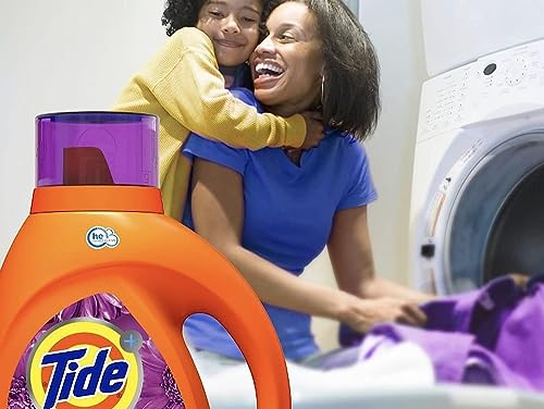 Tide Plus Febreze Freshness He Turbo Clean Laundry Detergent Liquid Soap, Spring & Renewal, 115 Fl Oz, 74 Loads