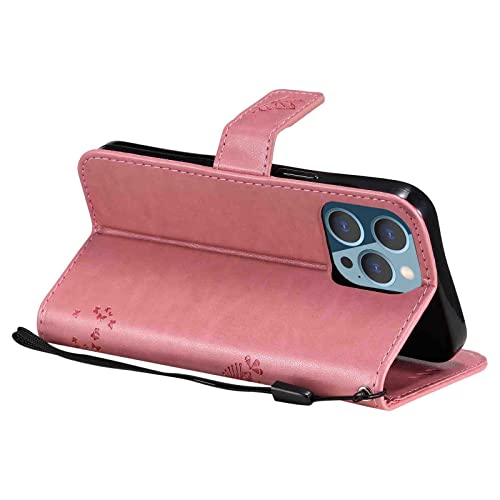 Fansipro Phone Cover Wallet Folio Case for Sony Xperia 1 III, Premium PU Leather Slim Fit Cover for Xperia 1 III, 2 Card Slots, Exactly fit, Pink