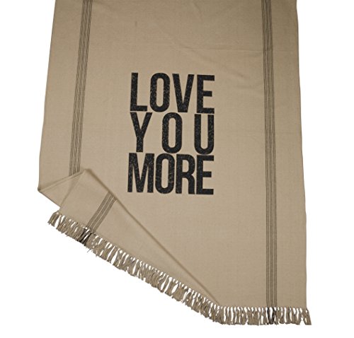 Primitives by Kathy 22547 Striped Throw, 68 by 51-Inch, Love You More