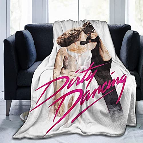 Mnaesllq Dirty Dancing Multi Purpose Blanket Super Soft,Fluffy,Warm,Cozy,Plush,Thick,for Crib Sofa Chair Living Room Gifts Travel Beach Decoration Black 50inx40in