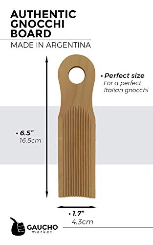 Rounded Gnocchi Board Paddle, Unique Curved Design for Handmaking Italian Gnocchi Pasta. Perfect Ridges that Form the Grooves on the Gnocchi. Easy to Use and Clean. Gnocchi Party at Home.