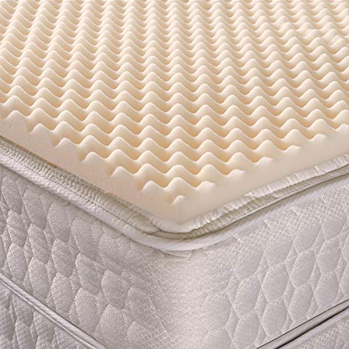 Geneva Healthcare Egg Crate Convoluted Foam Mattress Pad 2" Standard California King Size Topper 2" x 72" x 84"