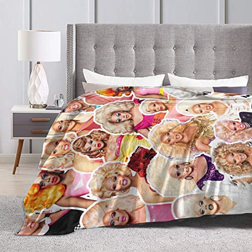 Blanket RuPaul Drag Race Soft and Comfortable Warm Fleece Blanket for Sofa,Office Bed car Camp Couch Cozy Plush Throw Blankets Beach Blankets