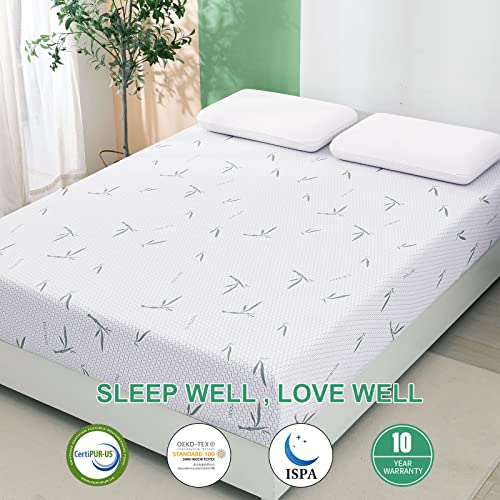 Maxspeed 6 Inch Green Tea Cooling Gel Memory Foam Mattress with Breathable Bamboo CoverĀ for Cool Sleep & Pressure Relief/Medium Firm Mattress/Bed-in-a-Box/CertiPUR-US Certified/Made in USA/Twin