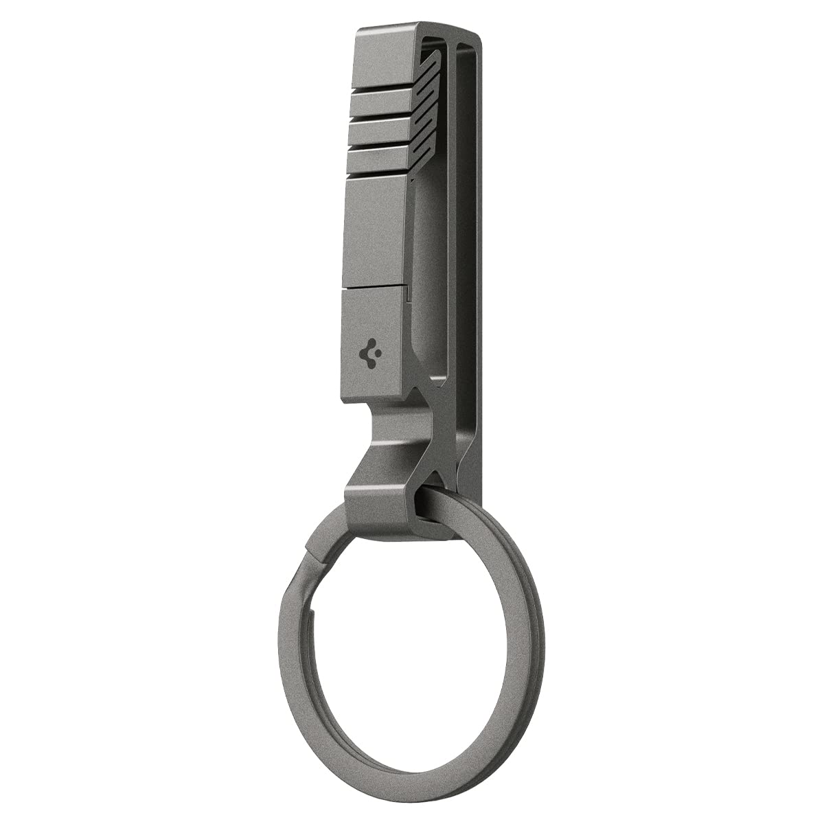 Spigen Life Metal Fit Titanium Belt Loop Key Ring Clip Holder, Car Keychain Key Clip for Belt, Bottle Opener Key Chain Ring for Men and Women - Gunmetal