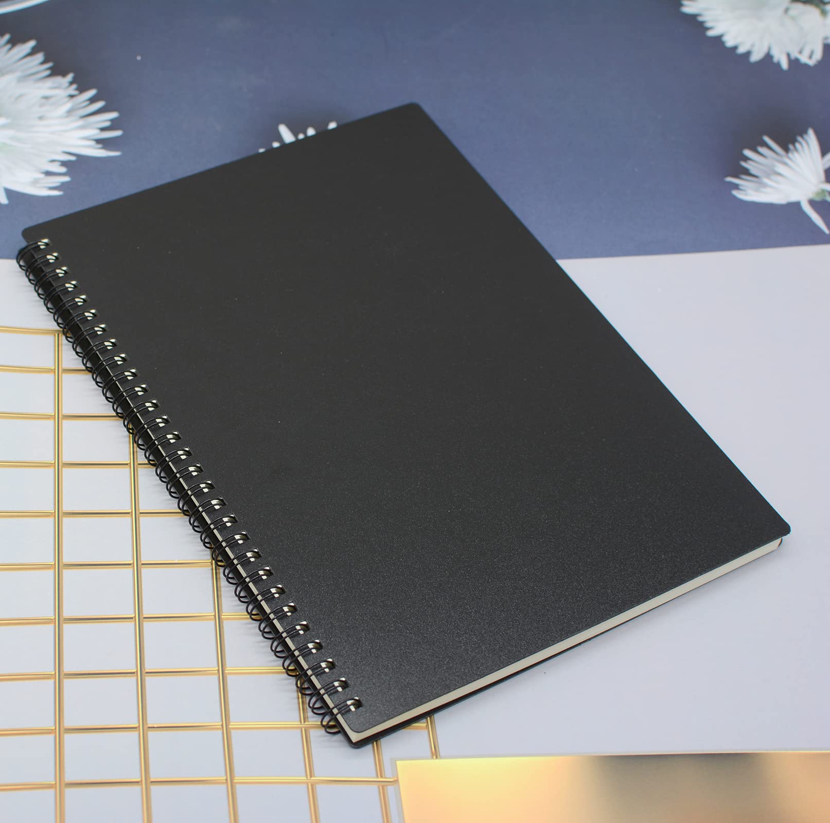 Yansanido Spiral Notebook, 8 Pcs 10.5 Inch x 7.45 Inch B5 Thick Plastic Hardcover 7mm College Ruled 8 Color 80 Sheets -160 Pages Journals for Study, Work, Travel and Notes (B5, 8 Pcs 8 Color)