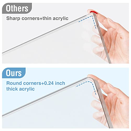 Acrylic Book Stand, Clear Book Holder for Display, Sturdy Open Book Stand for Desk, Kitchen Counter Reading Stand Book Holder for Textbook, Cookbook, Magazine, Recipe