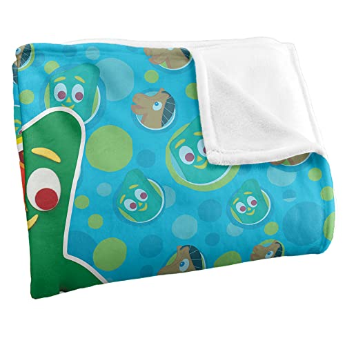Trevco Gumby Best Friends Silky Touch Super Soft Throw Blanket 36" x 58"