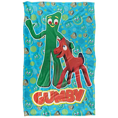 Trevco Gumby Best Friends Silky Touch Super Soft Throw Blanket 36" x 58"