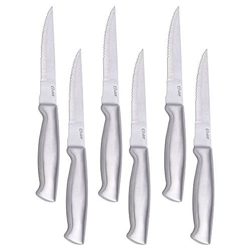 Oster - 70561.14 Oster Baldwyn High-Carbon Stainless Steel Cutlery Knife Block Set, 14-Piece, Brushed Satin