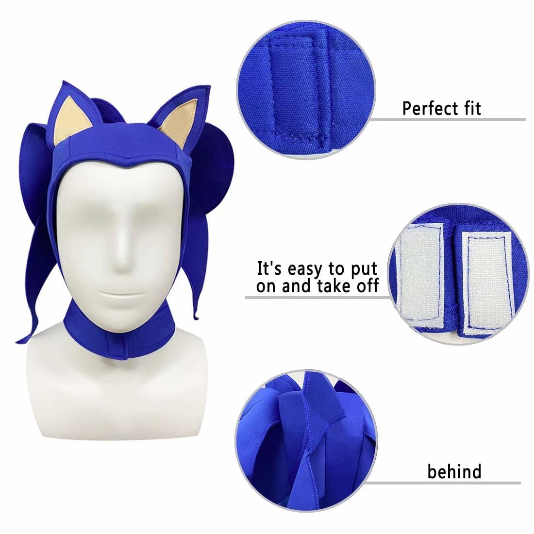 nezababy Boy's Girl's Jumpsuit Rompers with Headpiece Gloves Overall Cosplay Bodysuit Outfits Costume Props, Blue