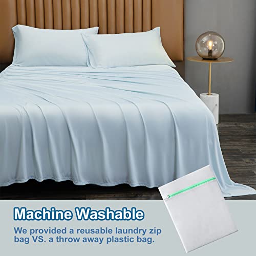 LLanCL Cooling Blankets for Hot Sleepers - Extreme Thin Bed Throw Blanket for Summer, Lightweight Cold Blankets,Cool Sheet for Bed,Sofa(Throw Size 50" x 60" Blue)