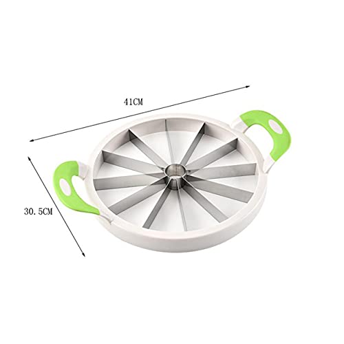 Large Watermelon Slicer Cutter Comfort Silicone Handle Watermelon Slicer Creative Melon Cutter Knife Cutting Tools(11INCH)