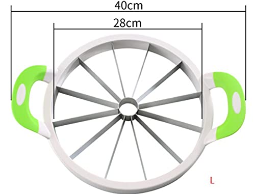 Large Watermelon Slicer Cutter Comfort Silicone Handle Watermelon Slicer Creative Melon Cutter Knife Cutting Tools(11INCH)