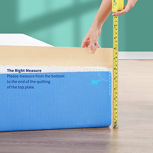 Oleesleep 6 Inch Ventilated Gel Infused Memory Foam Mattress, CertiPUR-US Certified, Blue, Queen