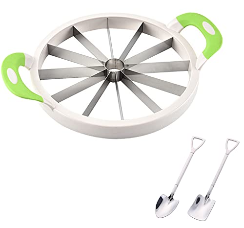 Large Watermelon Slicer Cutter Comfort Silicone Handle Watermelon Slicer Creative Melon Cutter Knife Cutting Tools(11INCH)