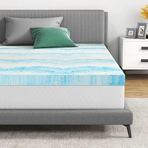 Airdown Mattress Topper, 3 Inch Gel Infused Memory Foam Mattress Topper, Full