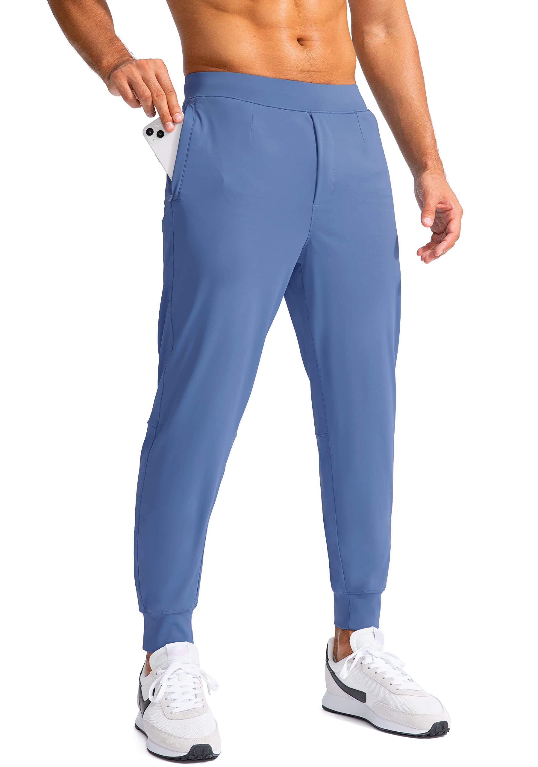 G Gradual Men's Golf Joggers Pants with Zipper Pockets Stretch Sweatpants Slim Fit Track Pants Joggers for Men Work Running (Slate Blue, XXL)