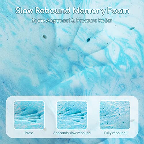 Airdown Mattress Topper, 3 Inch Gel Infused Memory Foam Mattress Topper, Full