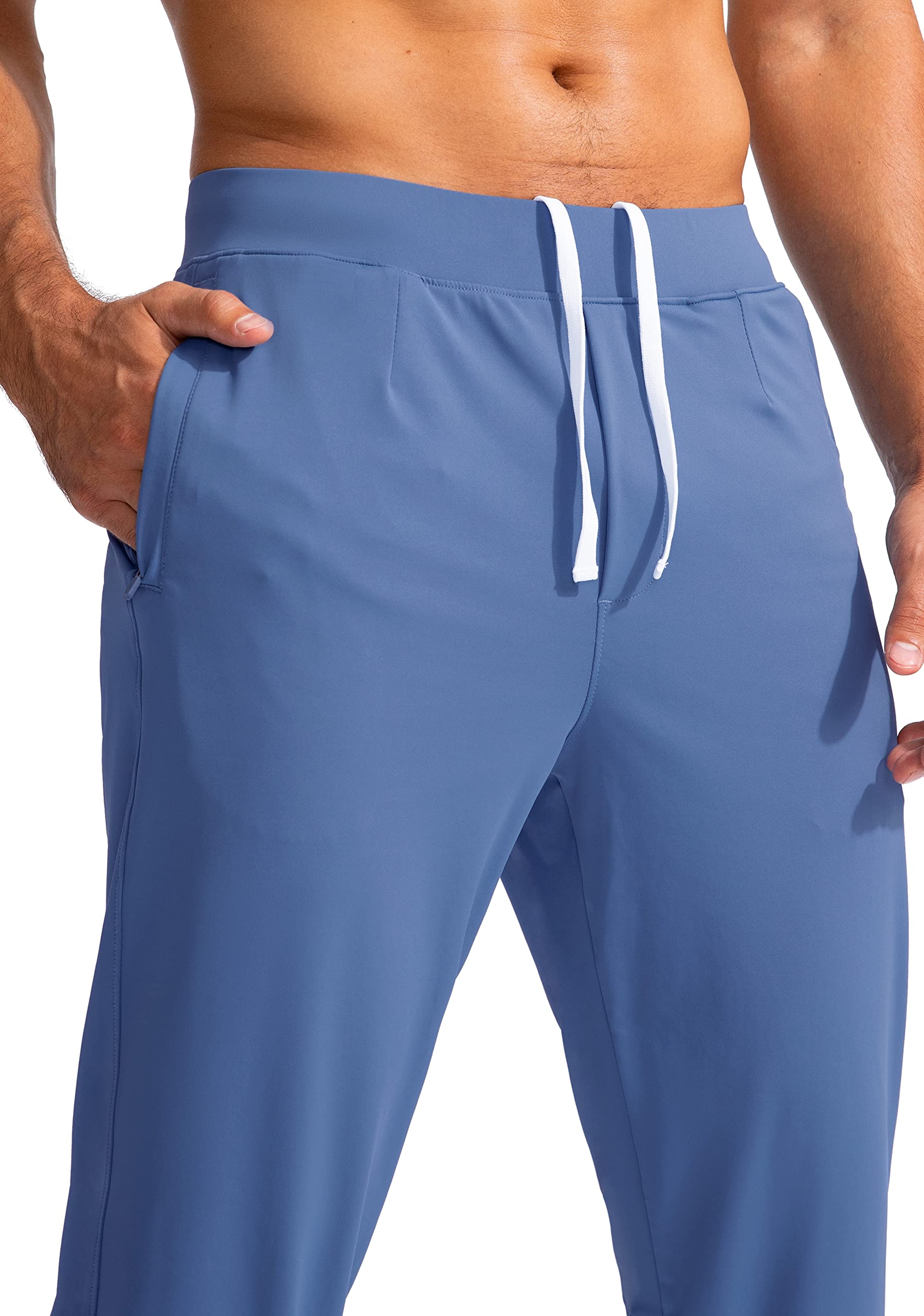 G Gradual Men's Golf Joggers Pants with Zipper Pockets Stretch Sweatpants Slim Fit Track Pants Joggers for Men Work Running (Slate Blue, XXL)