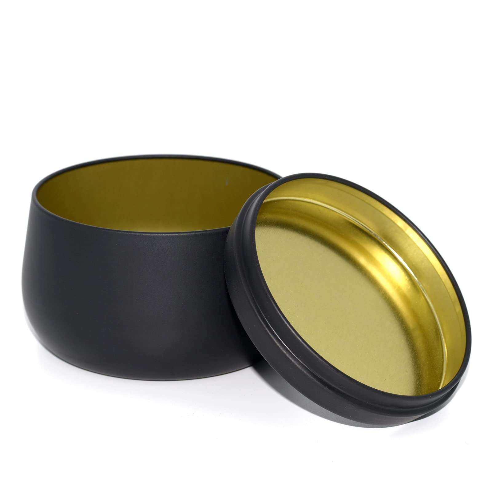 SONVIIBOX 24 Pack 8oz Candle Tins,Black Candle Jars,Candle tins for Making Candles Bulk,Tin Jars for Candle Making,Metal tin Jars (24PACK, BLACK2)