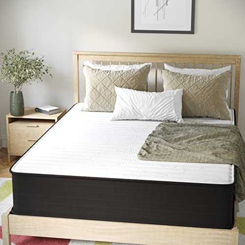 BizChair 12 Inch Hybrid Mattress, Queen Size High Density Foam and Pocket Spring Mattress in a Box, CertiPur-US Certified Foam