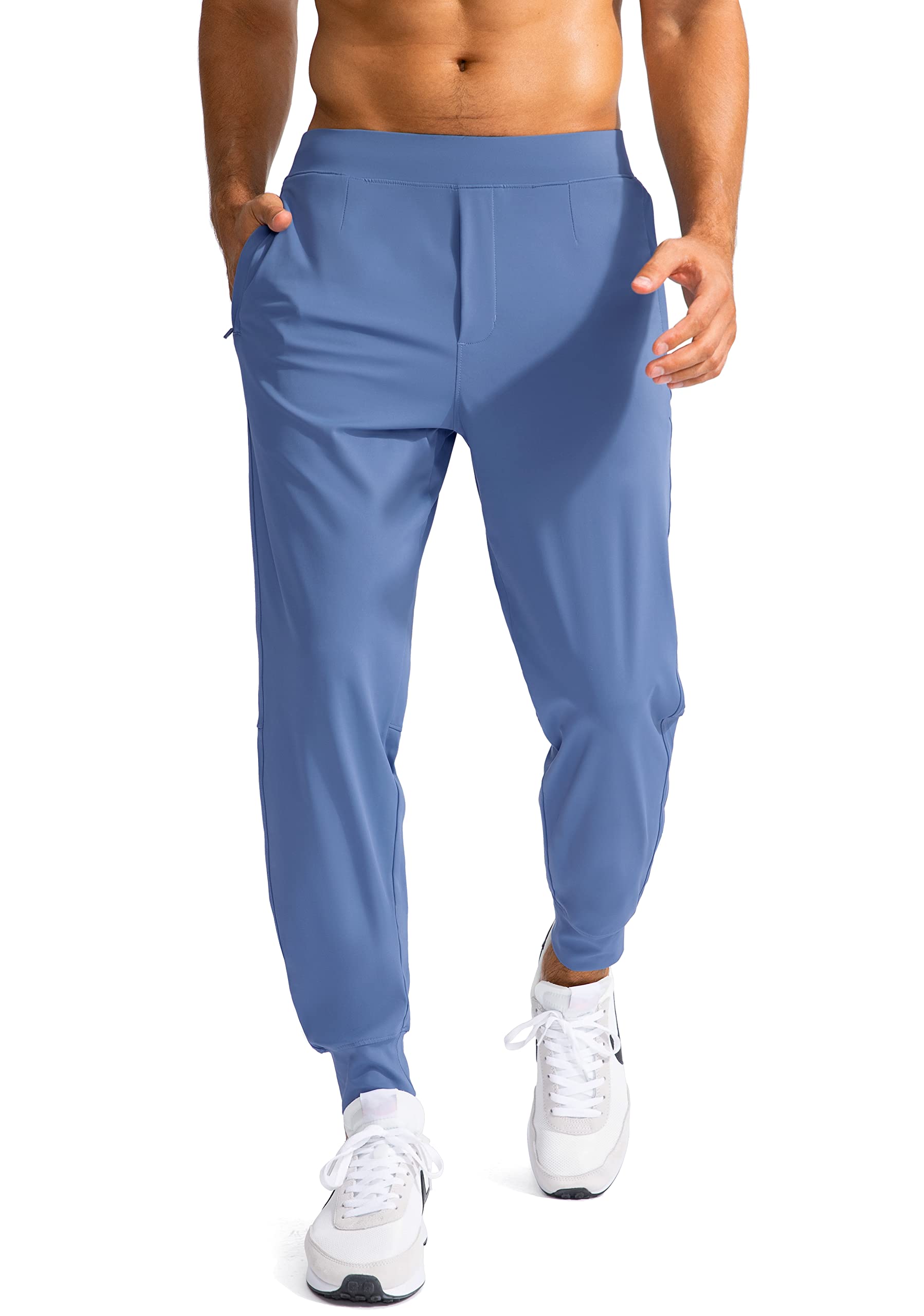 G Gradual Men's Golf Joggers Pants with Zipper Pockets Stretch Sweatpants Slim Fit Track Pants Joggers for Men Work Running (Slate Blue, XXL)