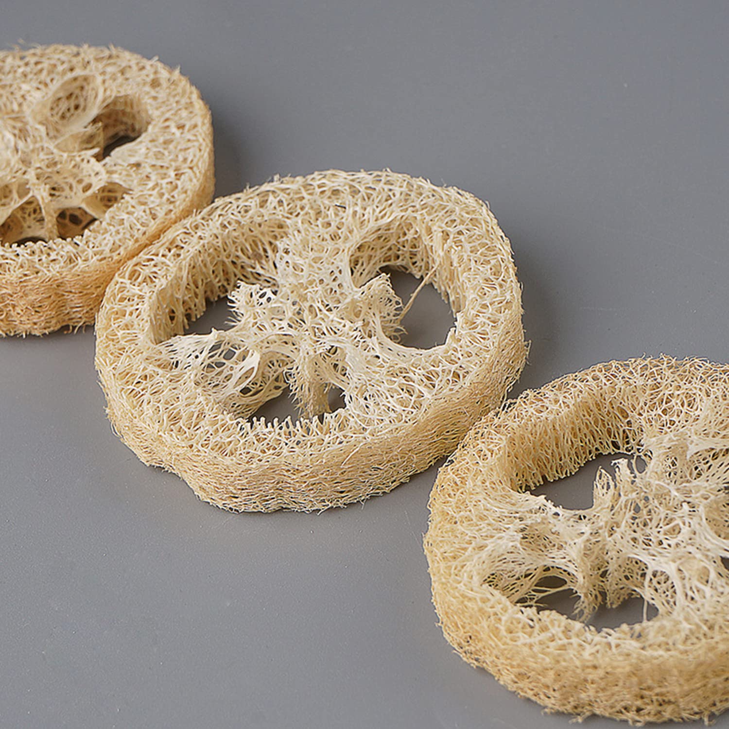 FRTIM Natural Loofah Slices for Soap Making, 20 Pieces Organic Luffa Cuts for DIY Exfoliating Soaps, Homemade Handmade Loofa Soap Supplies
